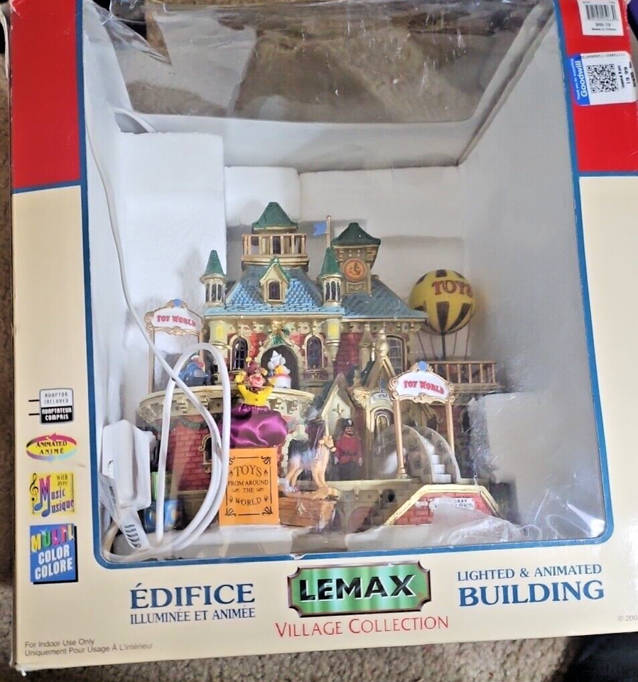 Lemax toy World store house village animated Building Toy Includes Cord ...