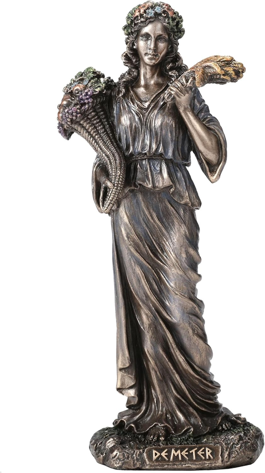 5 7/8 Inch Demeter Greek Goddess of the Harvest Cold Cast Resin Statue ...