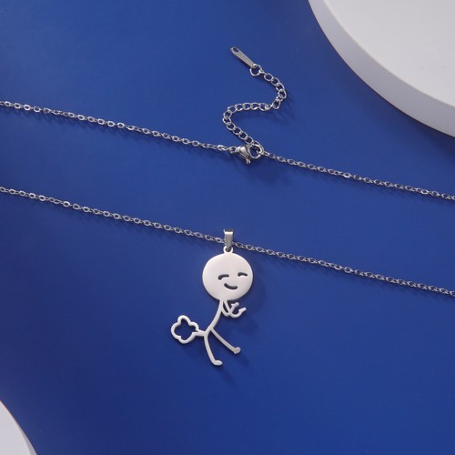 HotFunny Farting Stickman Necklace Fashion Stainless ...