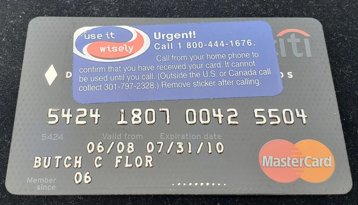 6 Digits Citi Credit Card