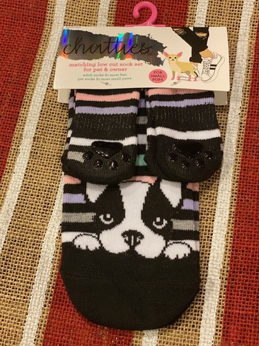 SOCKS CHATTIES MATCHING PET & OWNER DOG DESIGNS SOCK SET For Small Pups ...