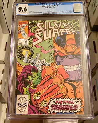 SILVER SURFER #44 CGC 9.6! 1st App Infinity Gauntlet with Insert! See ...