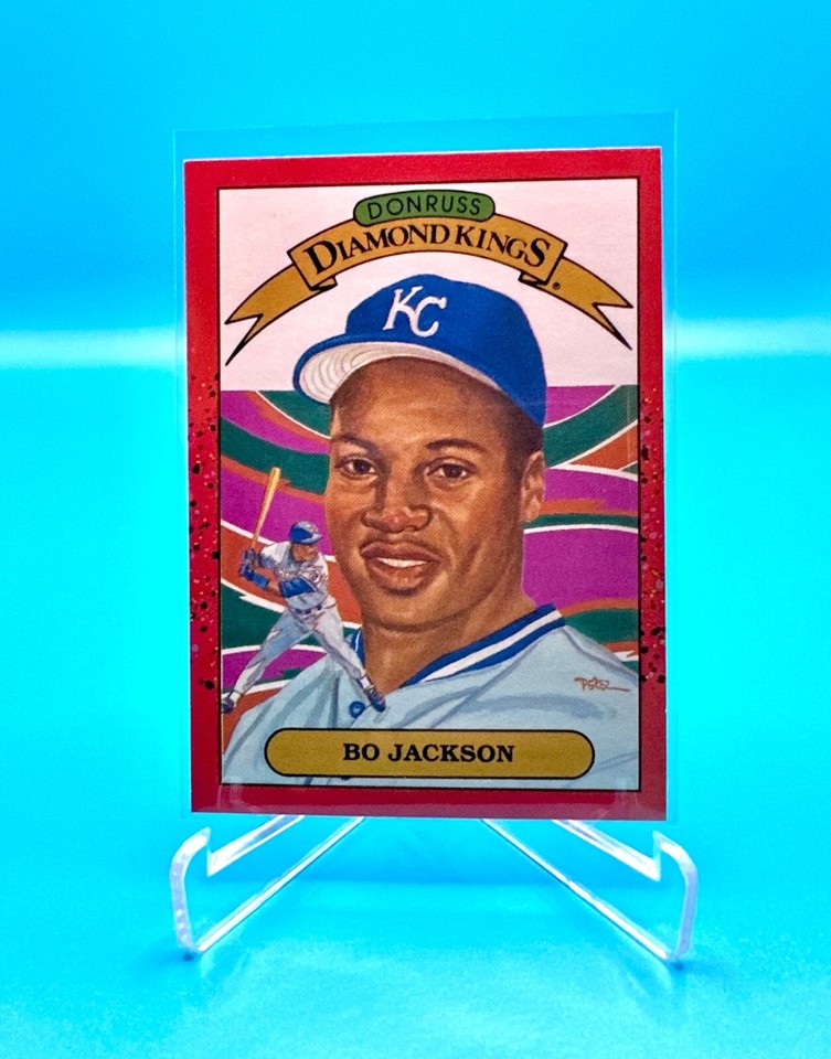 1990🔥Bo Jackson🔥Donruss Diamond Kings 👑 ERROR CARD! Misprint Lip & Back ...