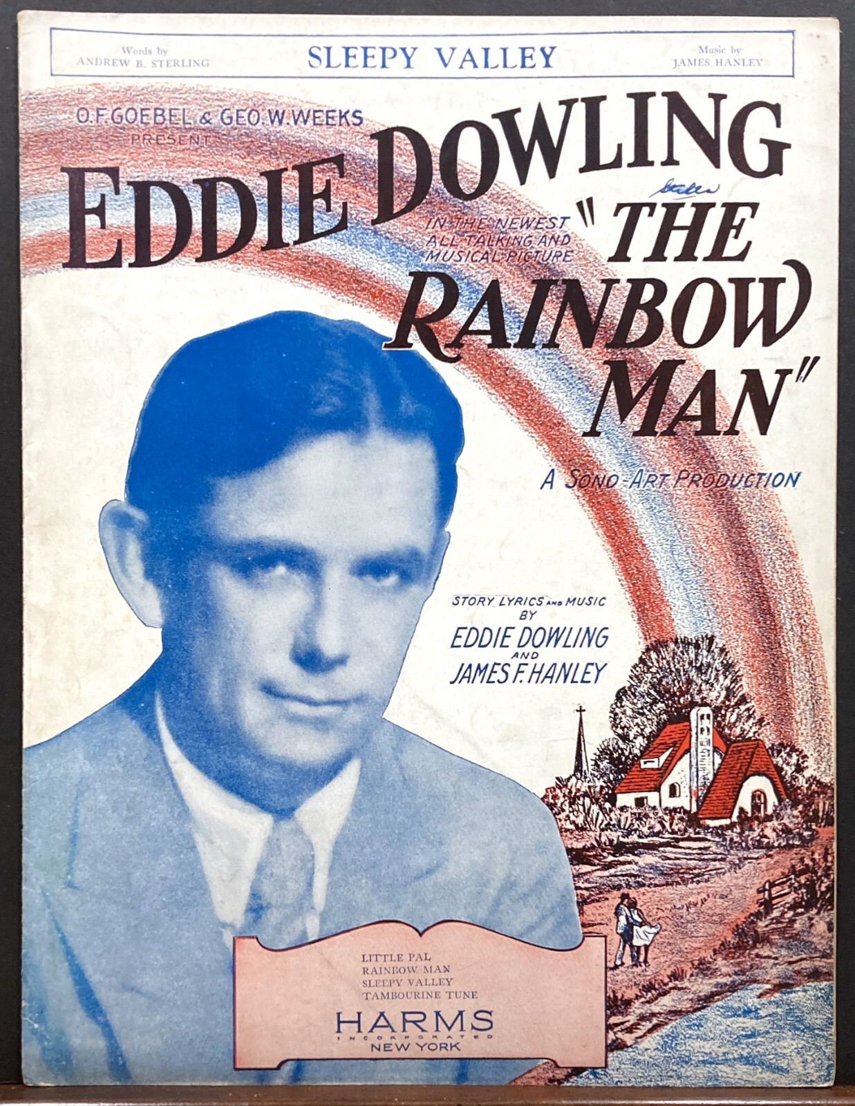 1929 "THE RAINBOW MAN" MOVIE SHEET MUSIC "SLEEPY VALLEY" EDDIE DOWLING | eBay