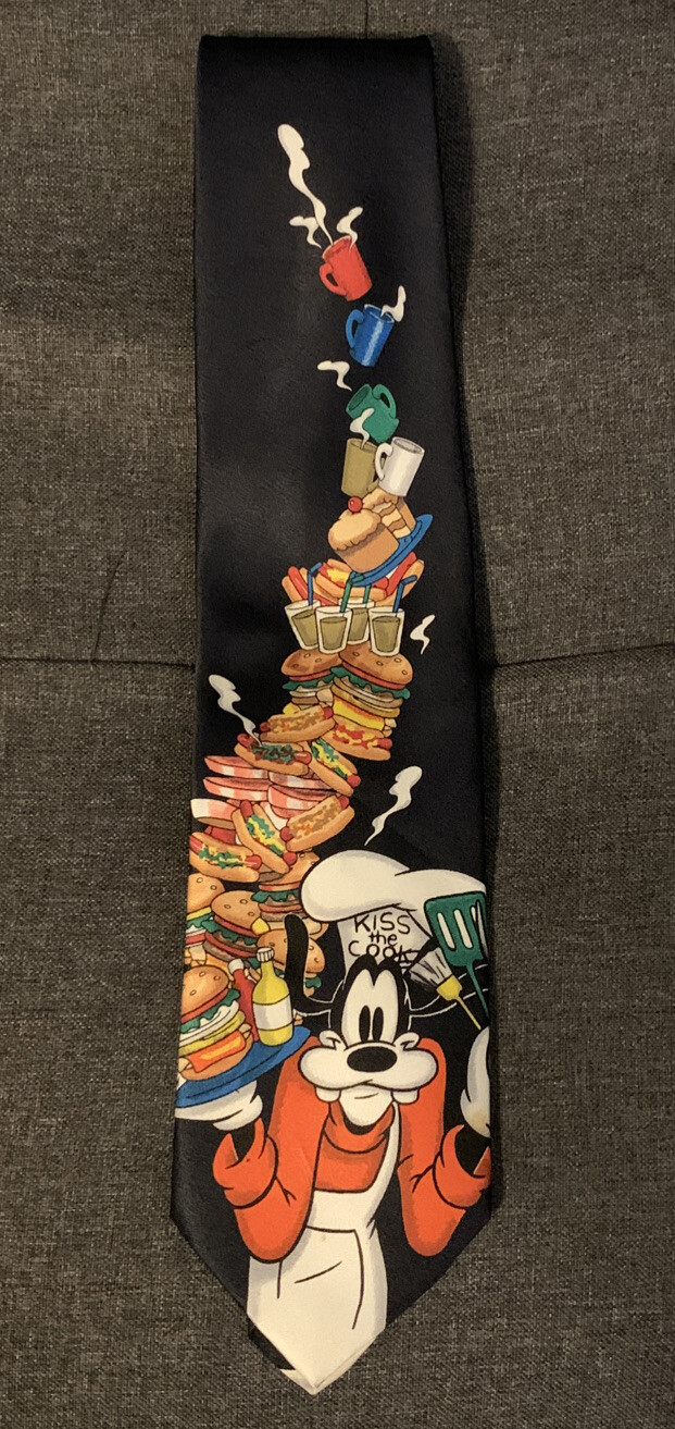 MICKEY UNLIMITED Disney Black Colorful KISS THE COOK Goofy Waiter ...
