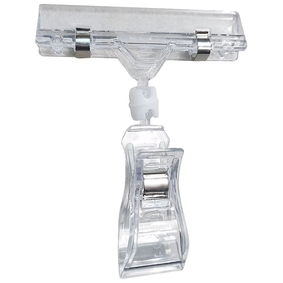 25 Pcs Plastic Swivel Price Signs Clip Rotatable Merchandise Sign Clip ...