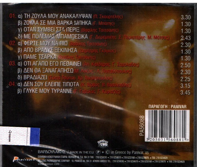 Babis Tsetinis - Live In Salonica No 2 / Rare Greek Music CD NEW | eBay