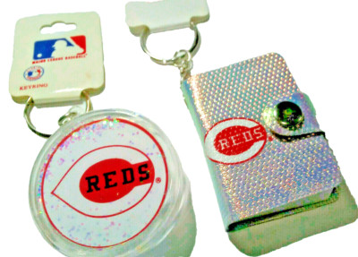 Cincinnati Reds Baseball Key Chains 2 Pcs Vintage Keyring tablet ...
