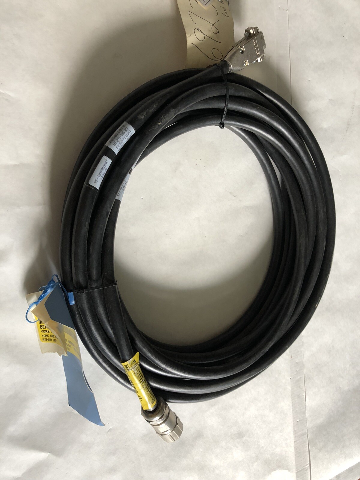 YE-HARMONC ROBOTIC/MACHINE CABLE ASSEMBLY CORDSET FES071879 W629-W633 ...