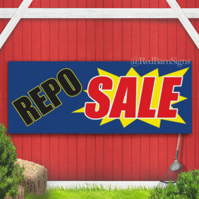 REPO SALE Advertising Banner Vinyl Mesh Sign Big Save Discount ...