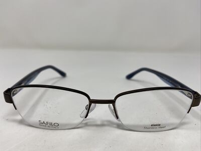 Safilo SA6038 PH4 53-17-135 Brown/Tortoise Half Rim Eyeglasses Frame ...