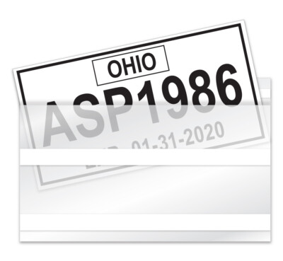 CAR DEALER LICENSE PLATE TEMPORARY TAG PLASTIC BAGS ADHESIVE 100 PER ...