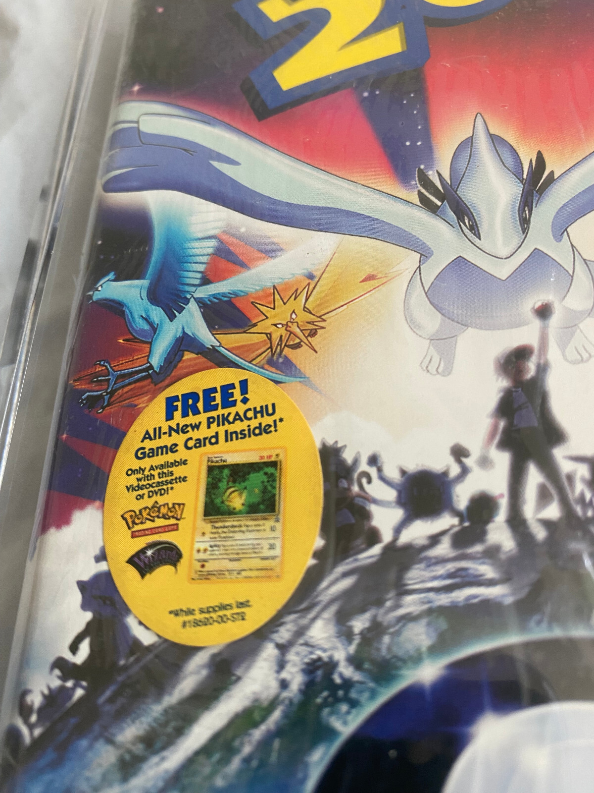 RARE Pokemon 2000 VHS W/Pikachu Card & Lugia Coin IGS Sealed/Graded 8.5 ...