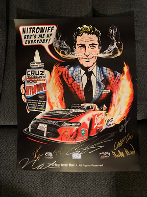 NHRA Funny Car Cruz Pedregon & Crew Signed Poster Autographed 2022 | eBay