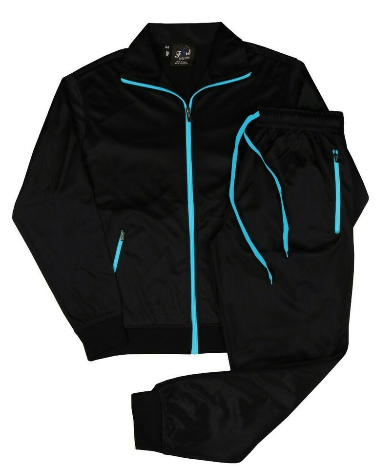 MEN'S CLASSIC SOLID JOGGER TRACKSUIT JOGGING SPORTSWEAR ACTIVE WEAR S ...