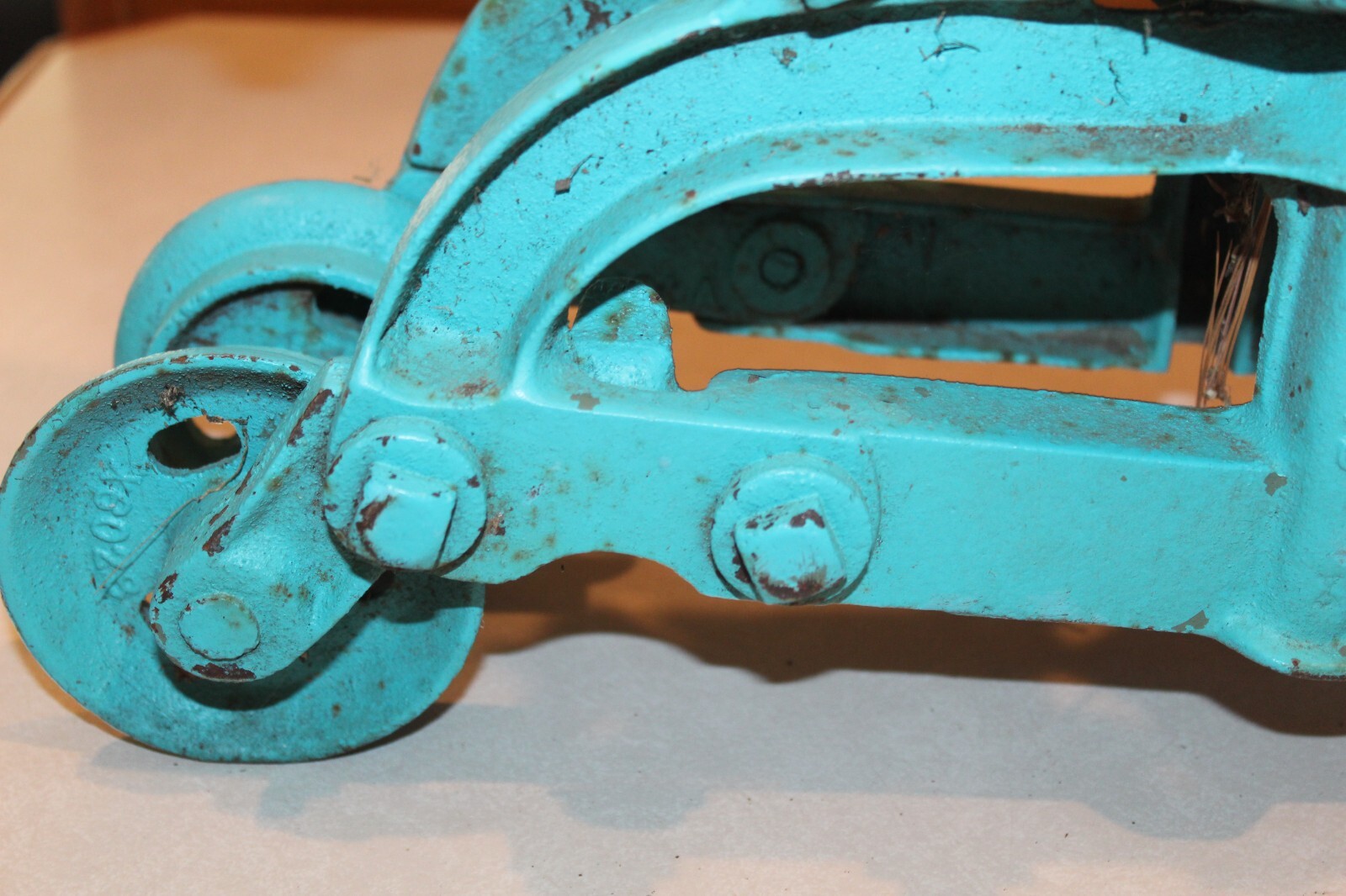 Vtg Antique Old Hay Trolley Farm Barn Repurpose Light Industrial Cast ...