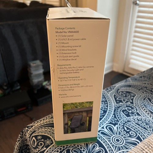 Arlo VMA4600 Solar Panel - Black for sale online | eBay