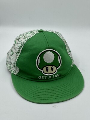 Super Mario Baseball Hat Mushroom Green Toad Video Game Cartoon ...
