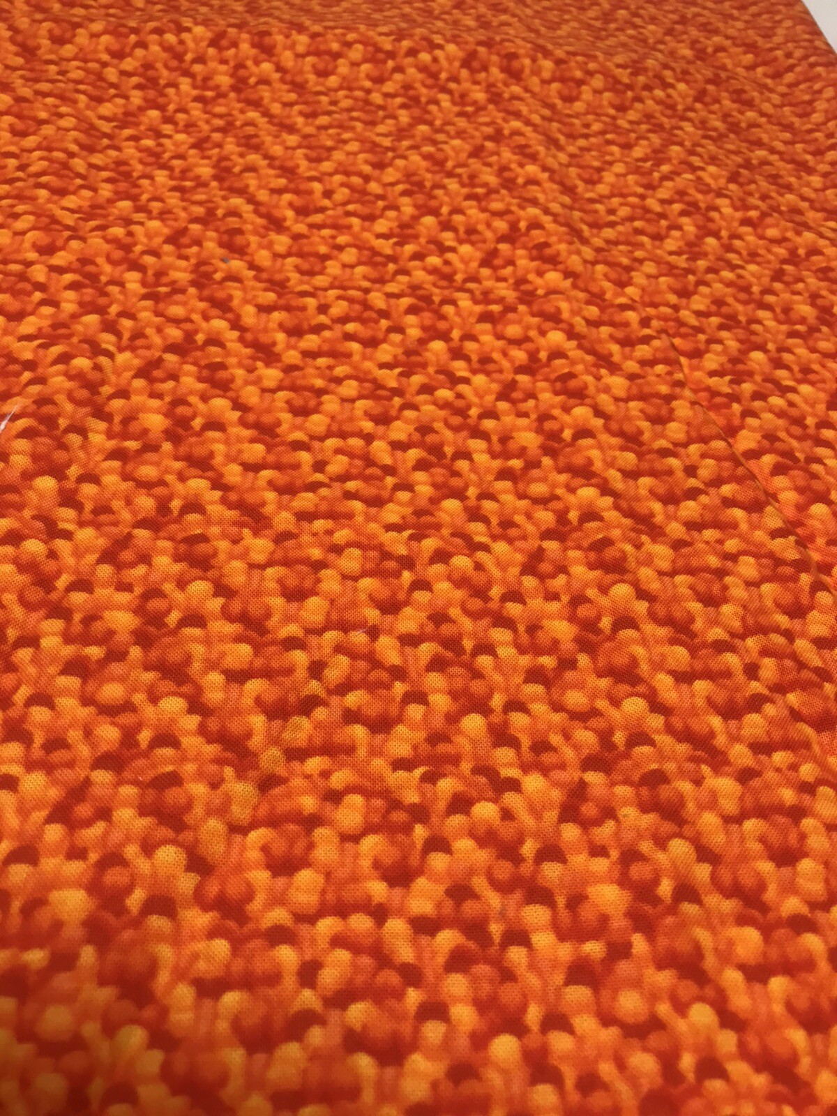 Orange Quilt Fabric Mottled Tone on Tone Timeless Treasure 1/2 Y Cotton ...