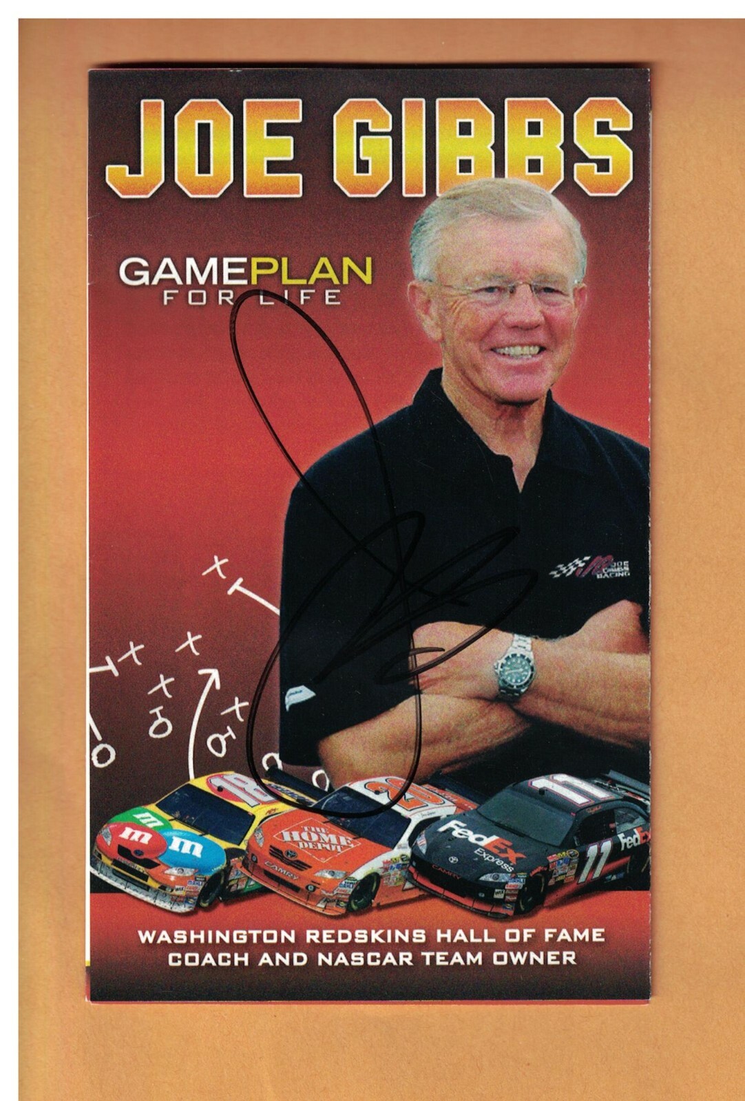 Joe Gibbs Autographed Game Plan for life Pamphlet NASCAR WASHINGTON ...