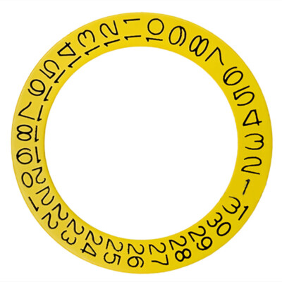 Yellow Background Date Disk Wheel Date Wheel for Movement NH35 NH36 ...