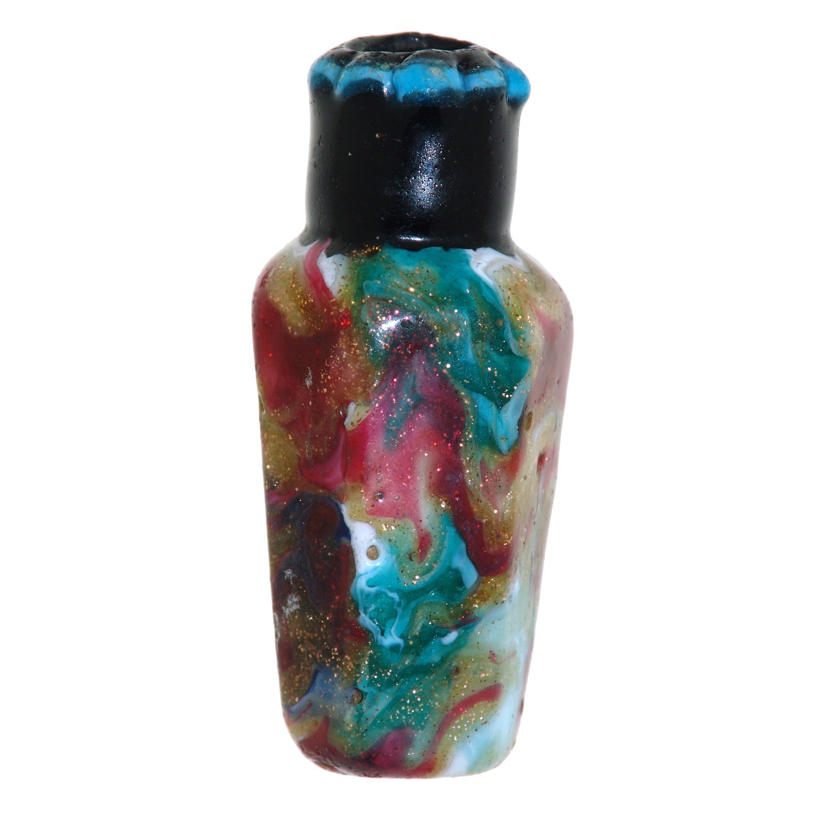 (0374) Glass Bottle with Murrina Face Franchini (?), Murano - Venezia ...