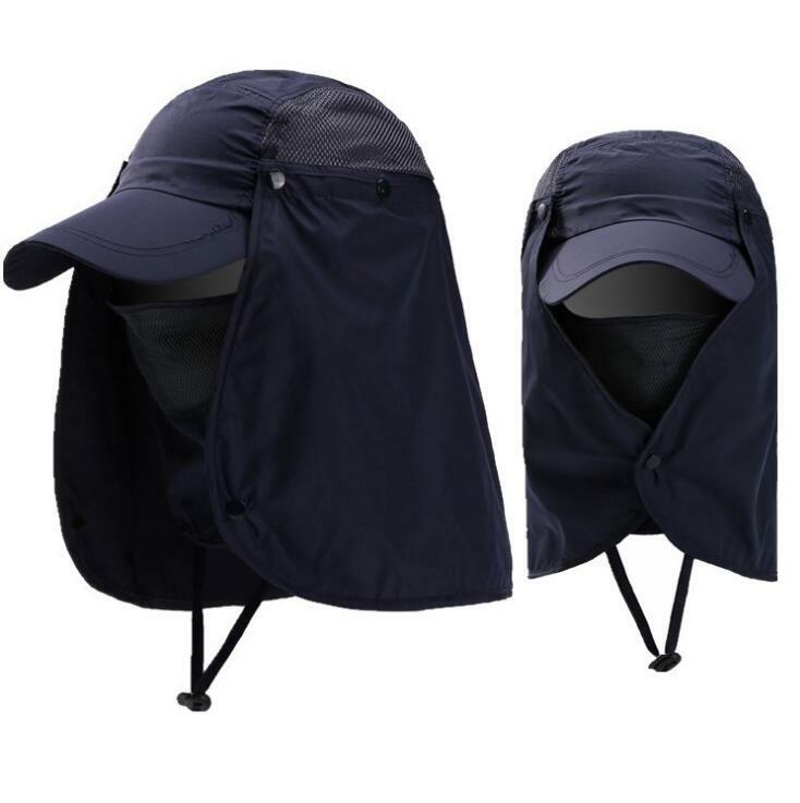 Men's Women's Sun UV Protection Cap Hat Neck Face Cover Mask for ...