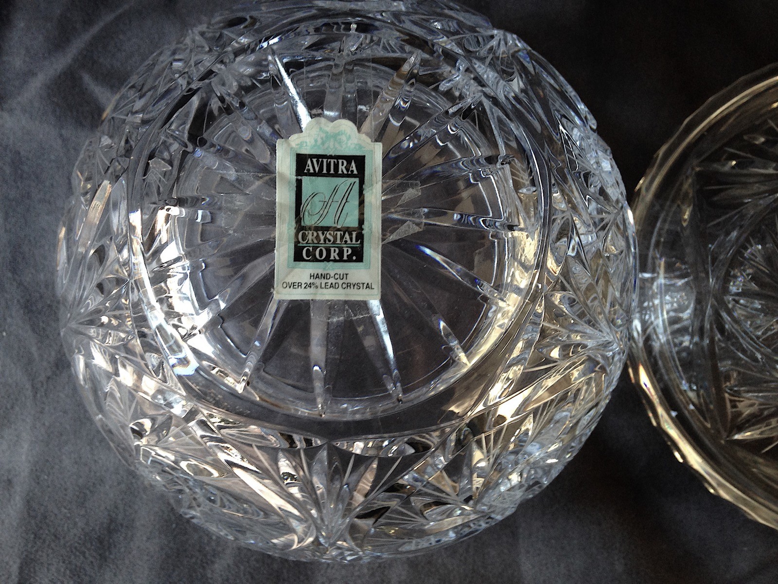 AVITRA Lead Crystal Hand Cut Glass Jar Crafted in a Pear Shape ...