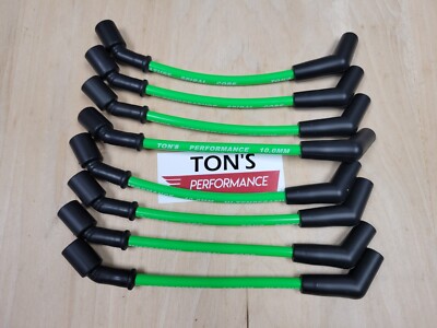 Ton's Hot Lime Green Spark Plug Wires CHEVY GMC LS LS1 LT VORTEC 4.8 5. ...