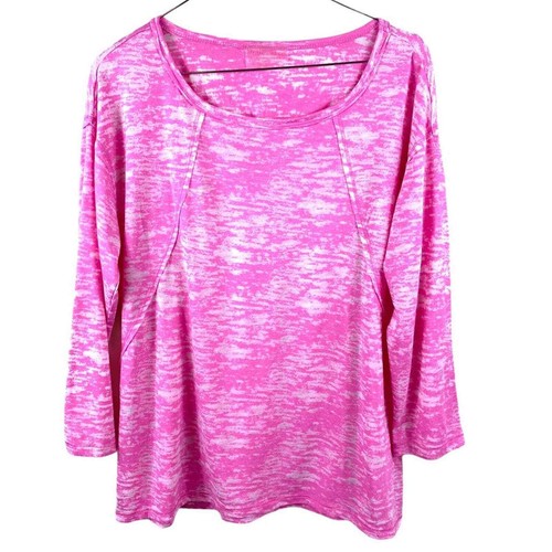 Betsey Johnson Performance Pink Burnout Top | eBay