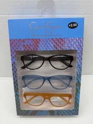 JESSICA SIMPSON 3 PACK SET PREMIUM READING GLASSES READERS +2.50 NEW ...