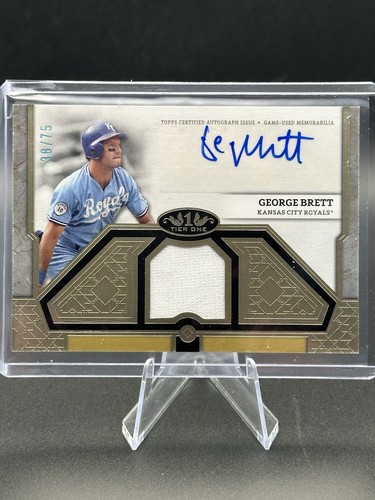 2024 Topps Tier One George Brett Auto Autograph Single Relic Card Blue ...