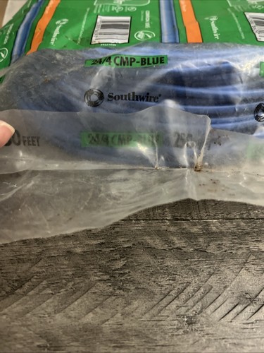 Southwire Type CMP-BLUE 24/4 250 Ft. CAT 5e Plenum Cable | eBay