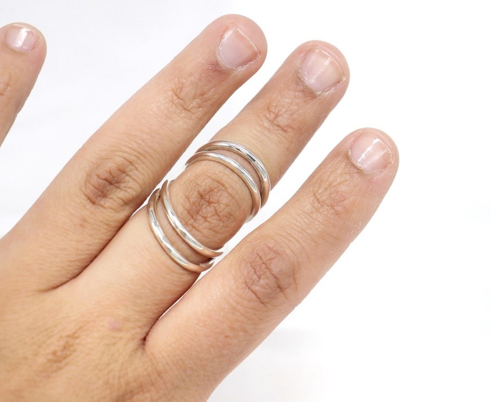 Sterling Silver Swan Neck Ring Splint PIP and DIP Joints Adjustor Joint ...