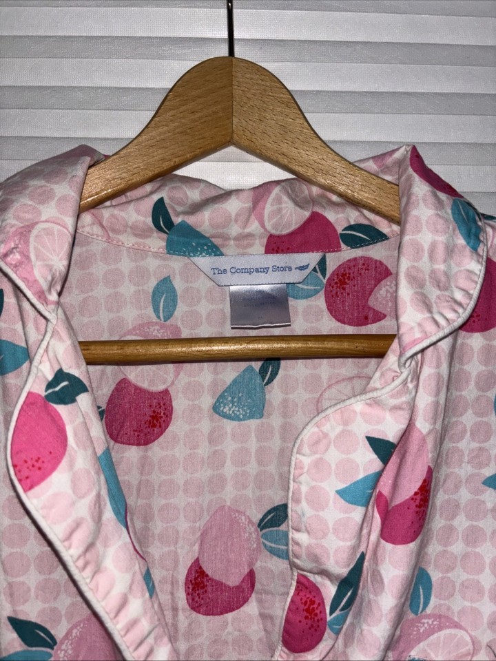 Company Store Pajama Top Pink Lemons Sz XL | eBay
