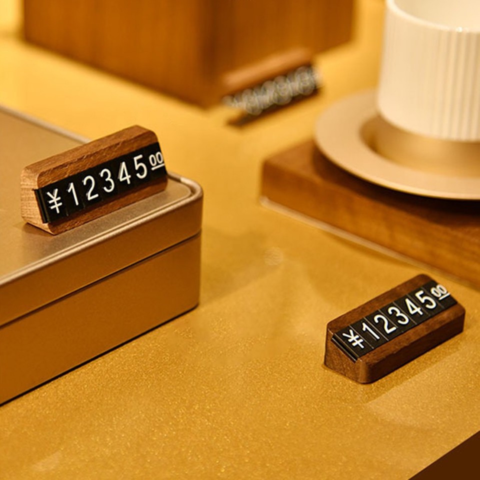 Vendor Display Pricing Signs Price Cube Blocks Label Stand Cards Clip ...