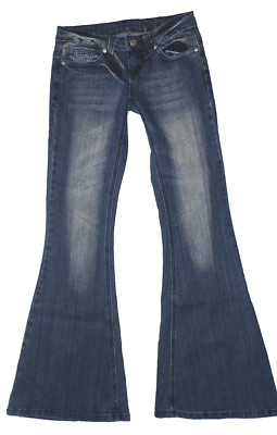 Juniors DEB Jeans wear big bell bottom blue jeans size 1 | eBay