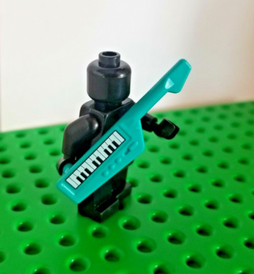 LEGO Minifigure Instrument Guitar KEYTAR Keyboard Axe Turquoise Rock ...