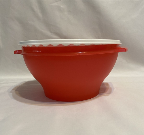 Tupperware Crushed Raspberry Servalier 8806 Large Serving Salad Bowl 10 ...