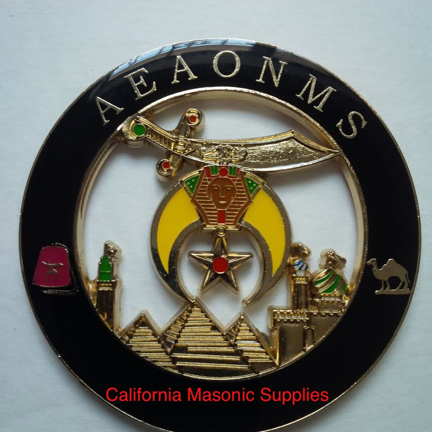 Prince Hall Shriners Black And Golden Cut Out Auto Emblem Masonry ...