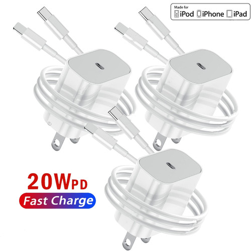 For iPhone 14 13 12 11 XR iPad 20W Fast Charger USB C Power Adapter ...