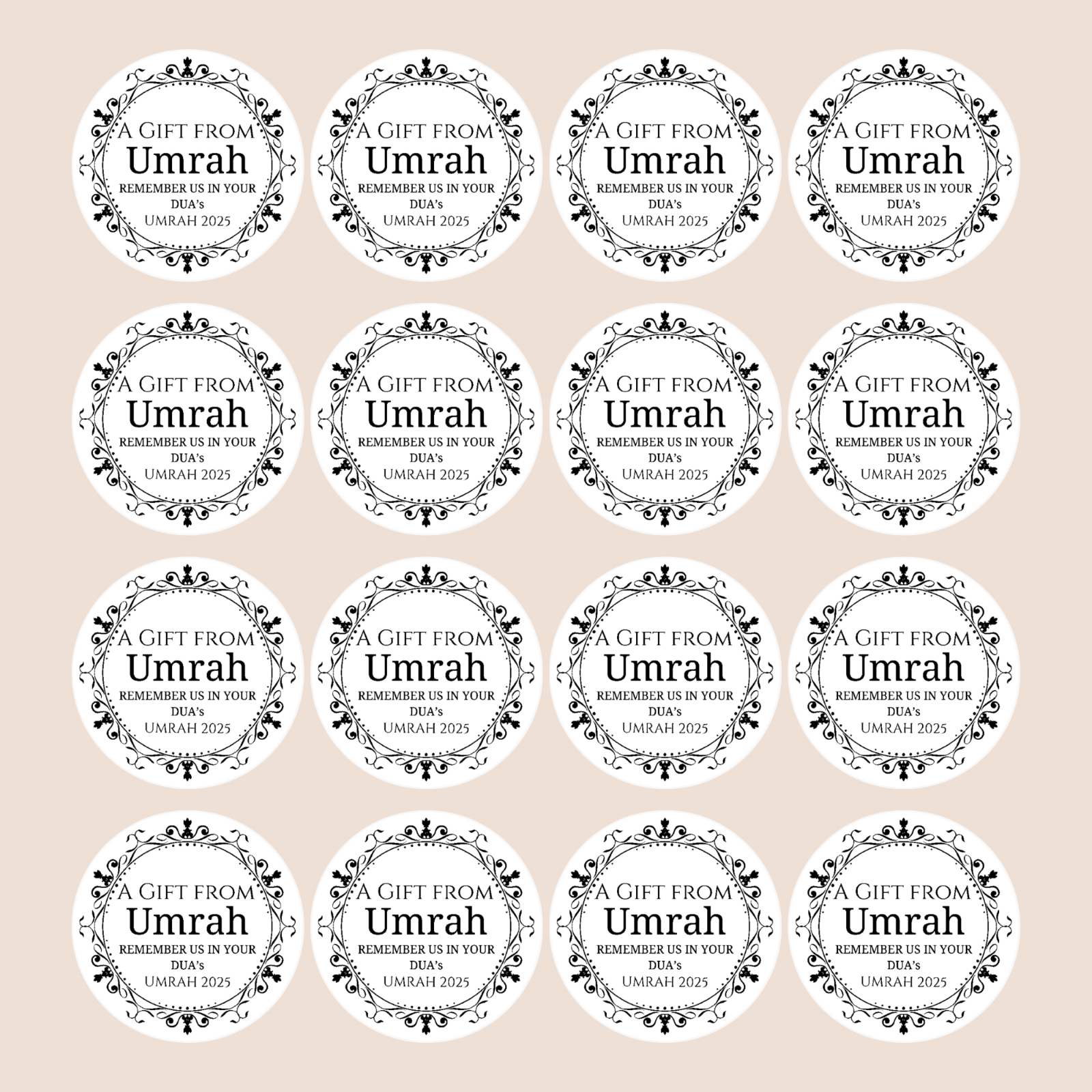 Umrah Mubarak Labels | Personalized Islamic Gift Tags | Perfect for ...