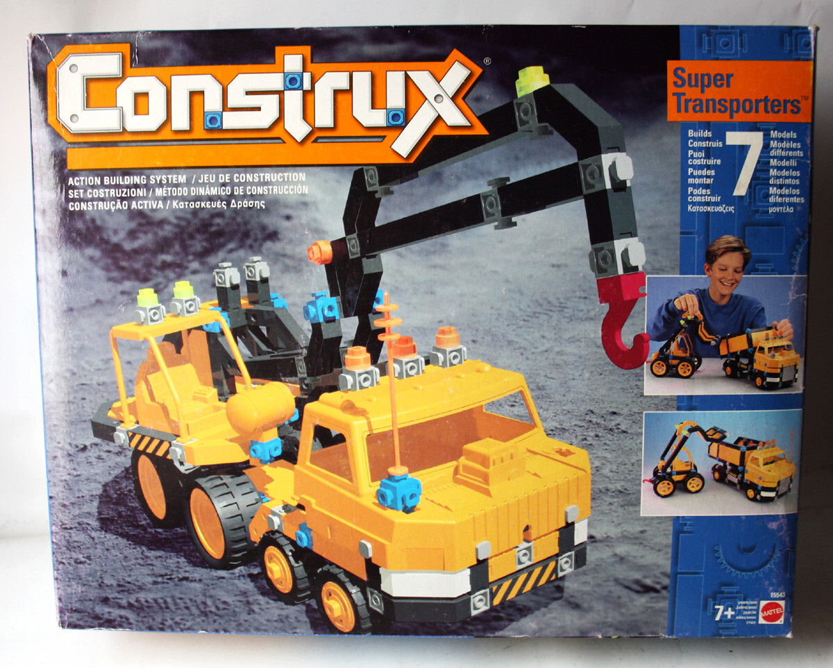 RARE VINTAGE 1996 CONSTRUX SUPER TRANSPORTERS EARTH HAULERS 7 MODELS ...