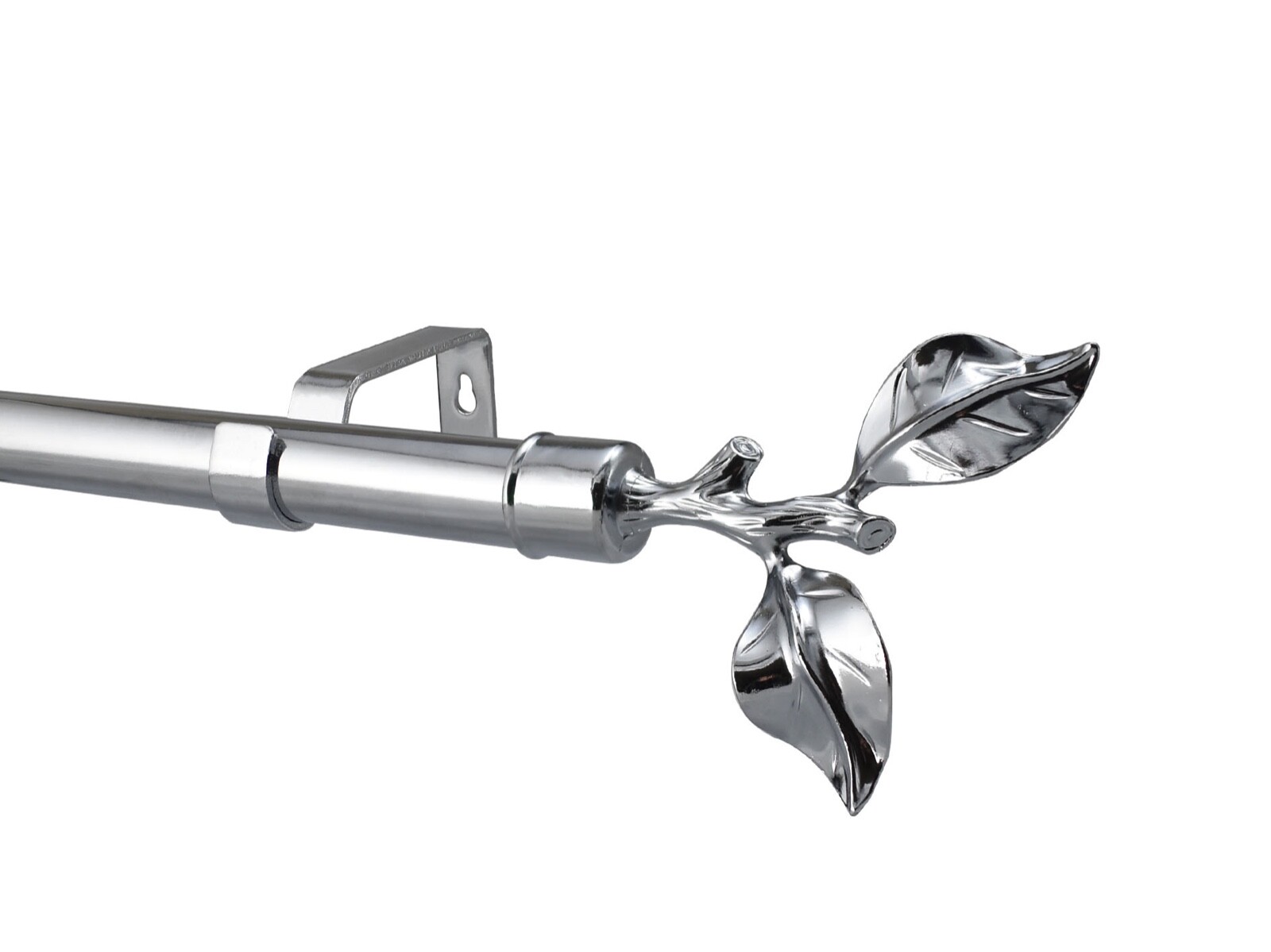 Chrome Curtain Pole Rod Extendable & Fixed Length Various Finials 28mm ...