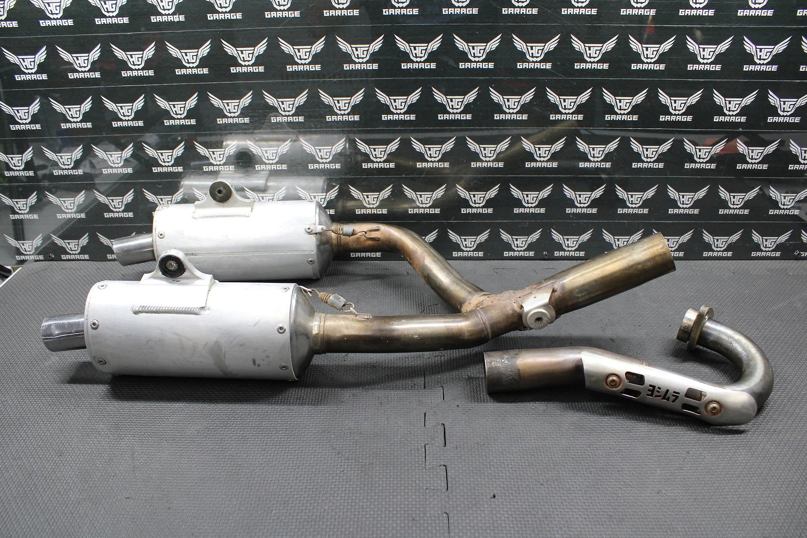 2006 HONDA 06-09 CRF250R YOSHIMURA DUAL EXHAUST PIPE CHAMBER HEADER ...