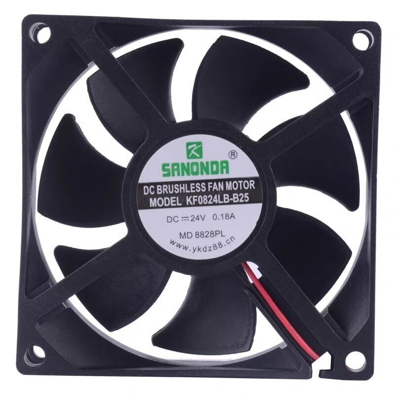 SANONDA KF0824LB-B25 DC24V 0.18A 8CM 2-Wire Silent Cooling Fan | eBay