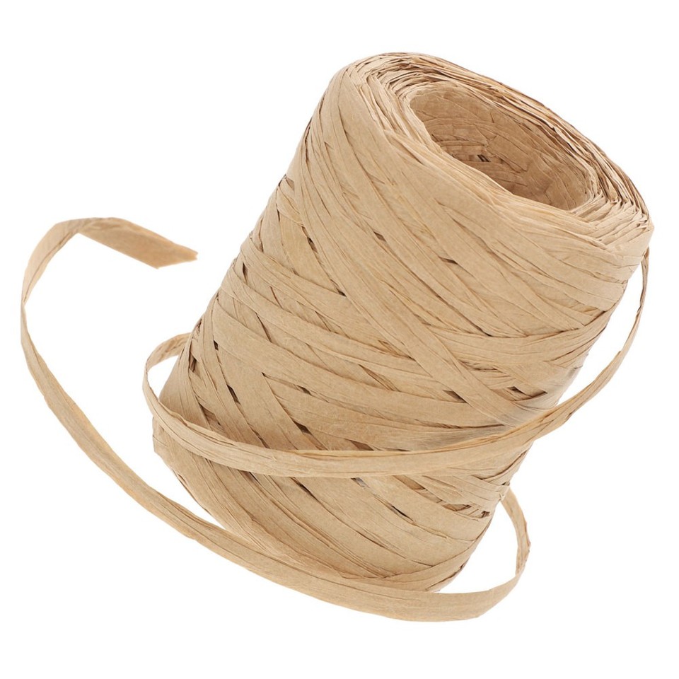 1Roll Raffia Paper Ribbon: Packing Paper String Ribbon for Present ...
