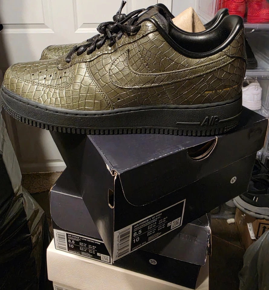 Nike Air Force 1 Low Black Croc Print for Sale | Authenticity ...