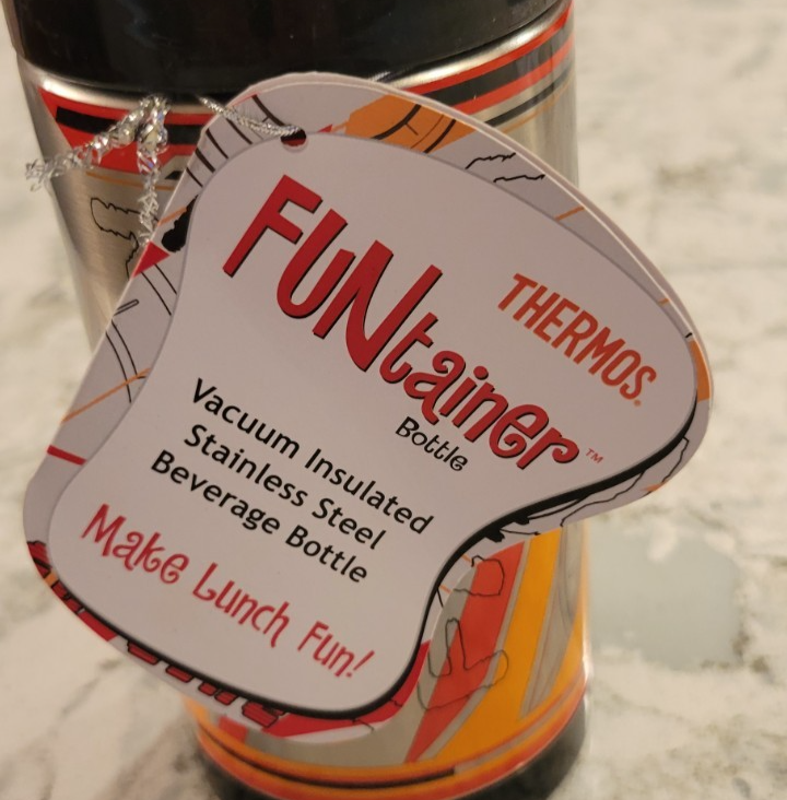 New Thermos Fun Trainer 12oz Stainless Steel Bottle Racing Red Line ...