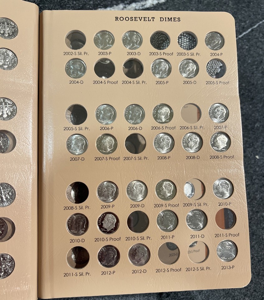 ROOSEVELT DIMES INCLUDING PROOF ONLY ISSUES DANSCO BOOK-170 Coins | eBay
